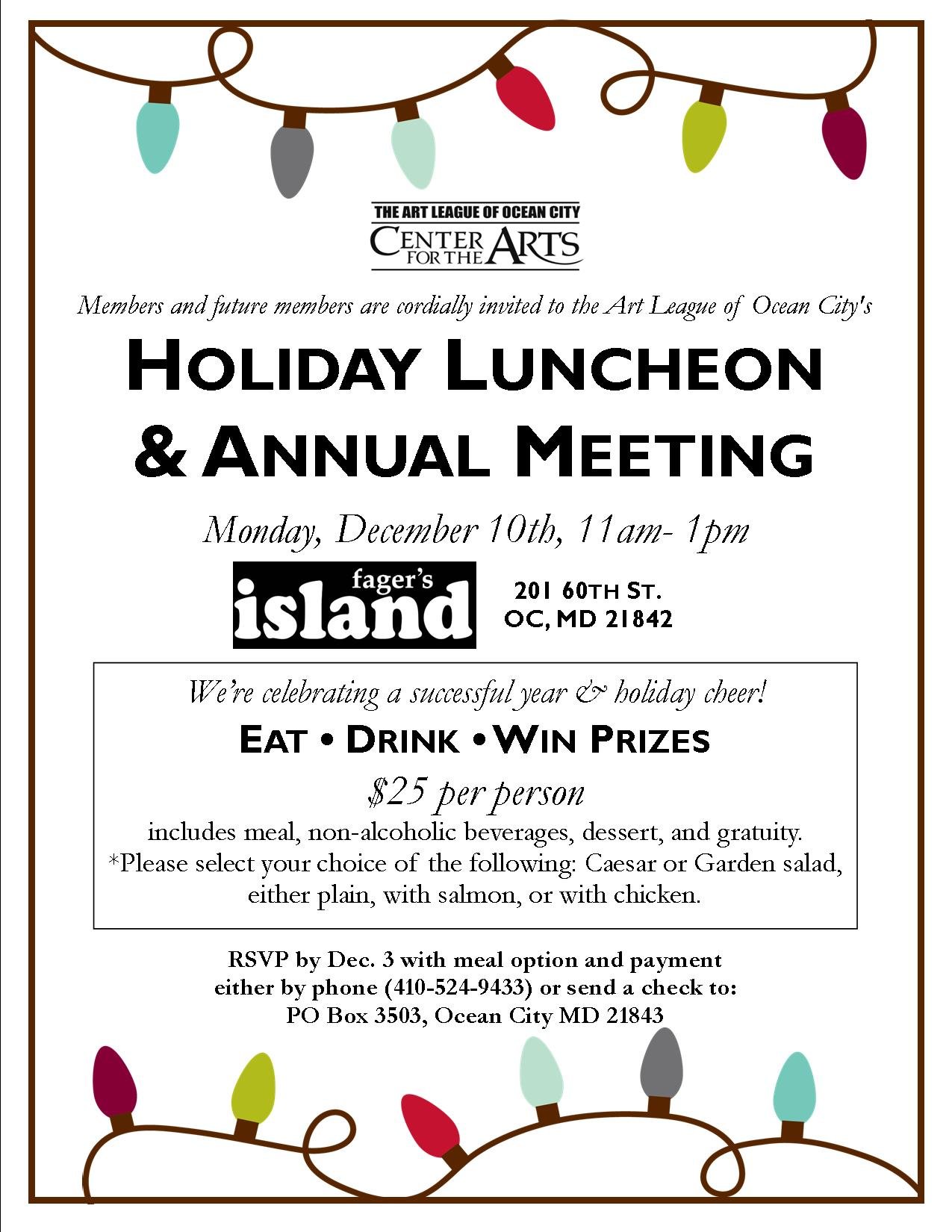 12 10 2018 Annual Meeting And Holiday Luncheon OC Events 12 10 2018 Annual Meeting And Holiday Luncheon OC Events